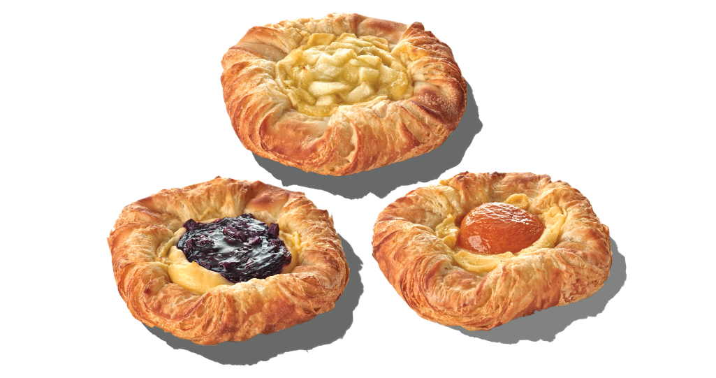 Unbaked Danish Large Squares - Mixed (Qty 60) | Peerless Food Services